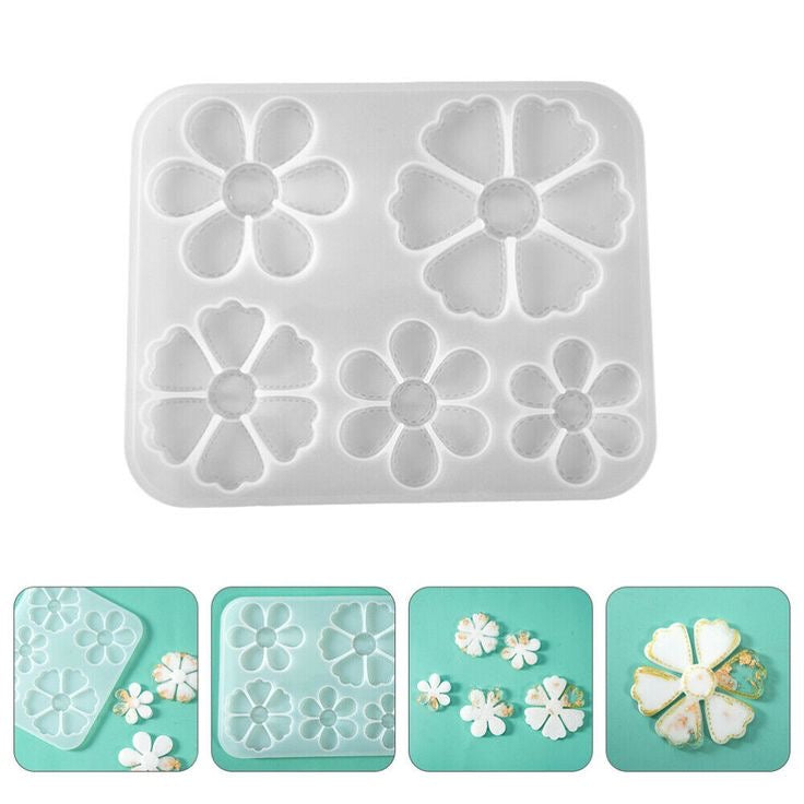 5 in 1 3D Flower Mould – Luxury Deco