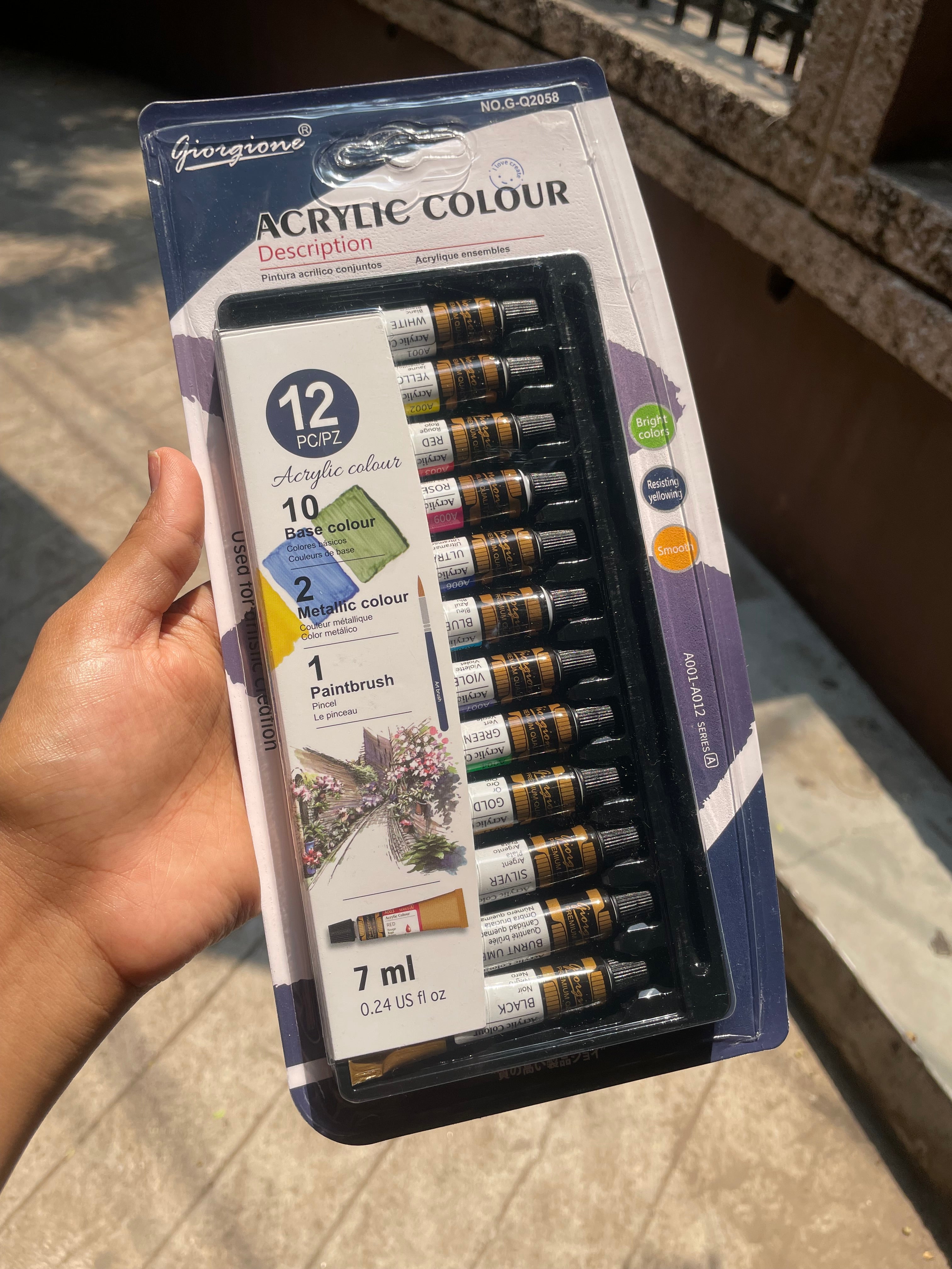 Premium Acrylic Paint Set : 12 pc – Luxury Deco