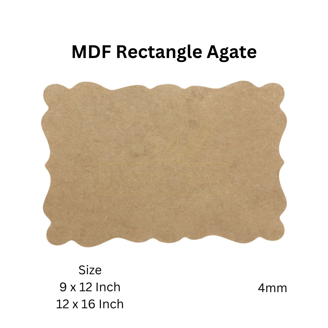MDF Rectangle Agate : 12 x 16 Inch – Luxury Deco
