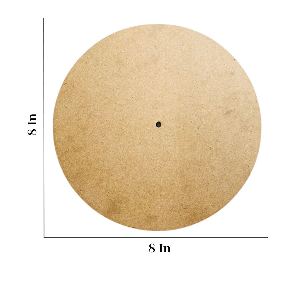 Mdf Round Clock Base : 8 Inch – Luxury Deco