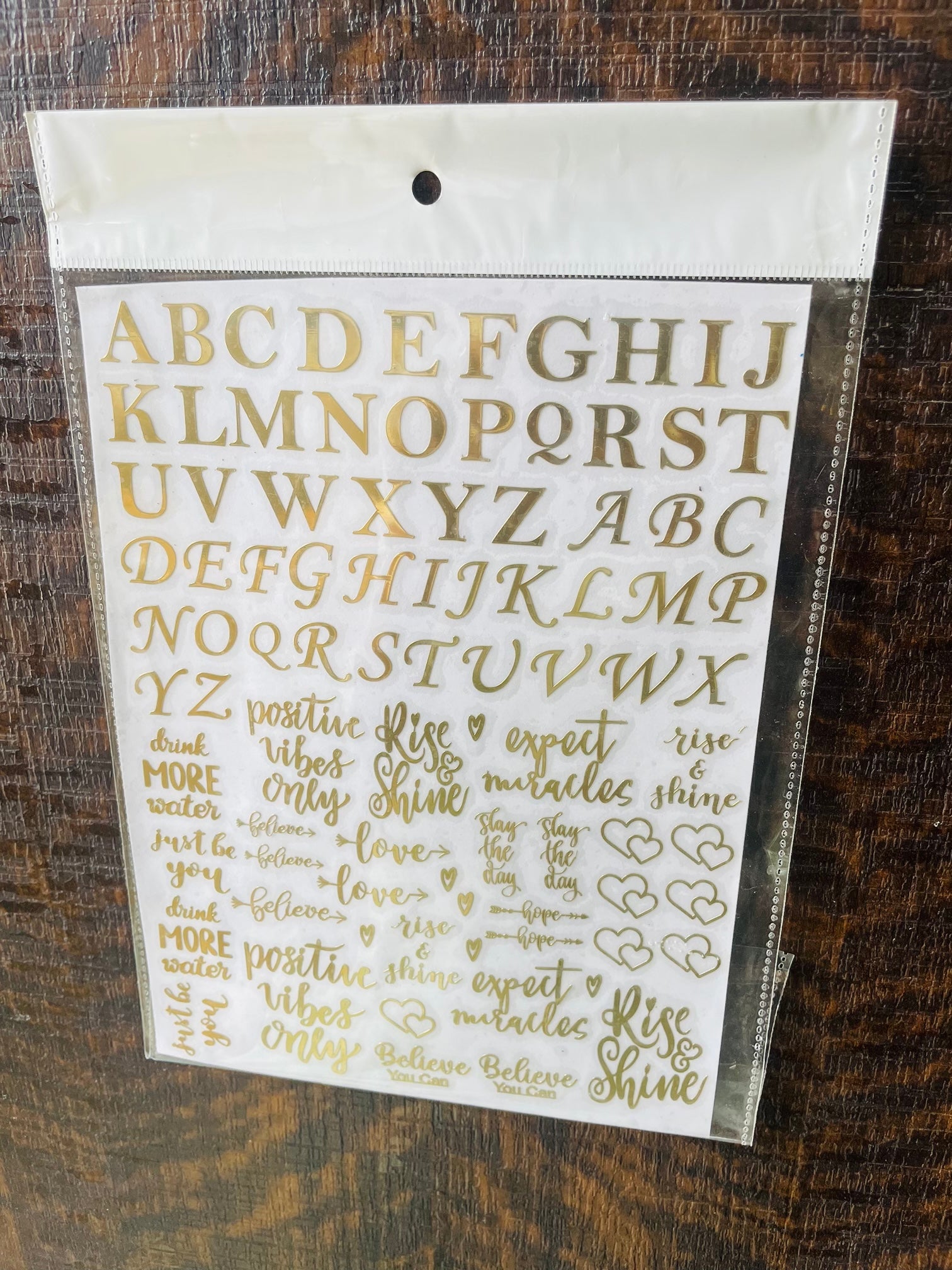 Gold Metal Sticker : Alphabets A5 – Luxury Deco