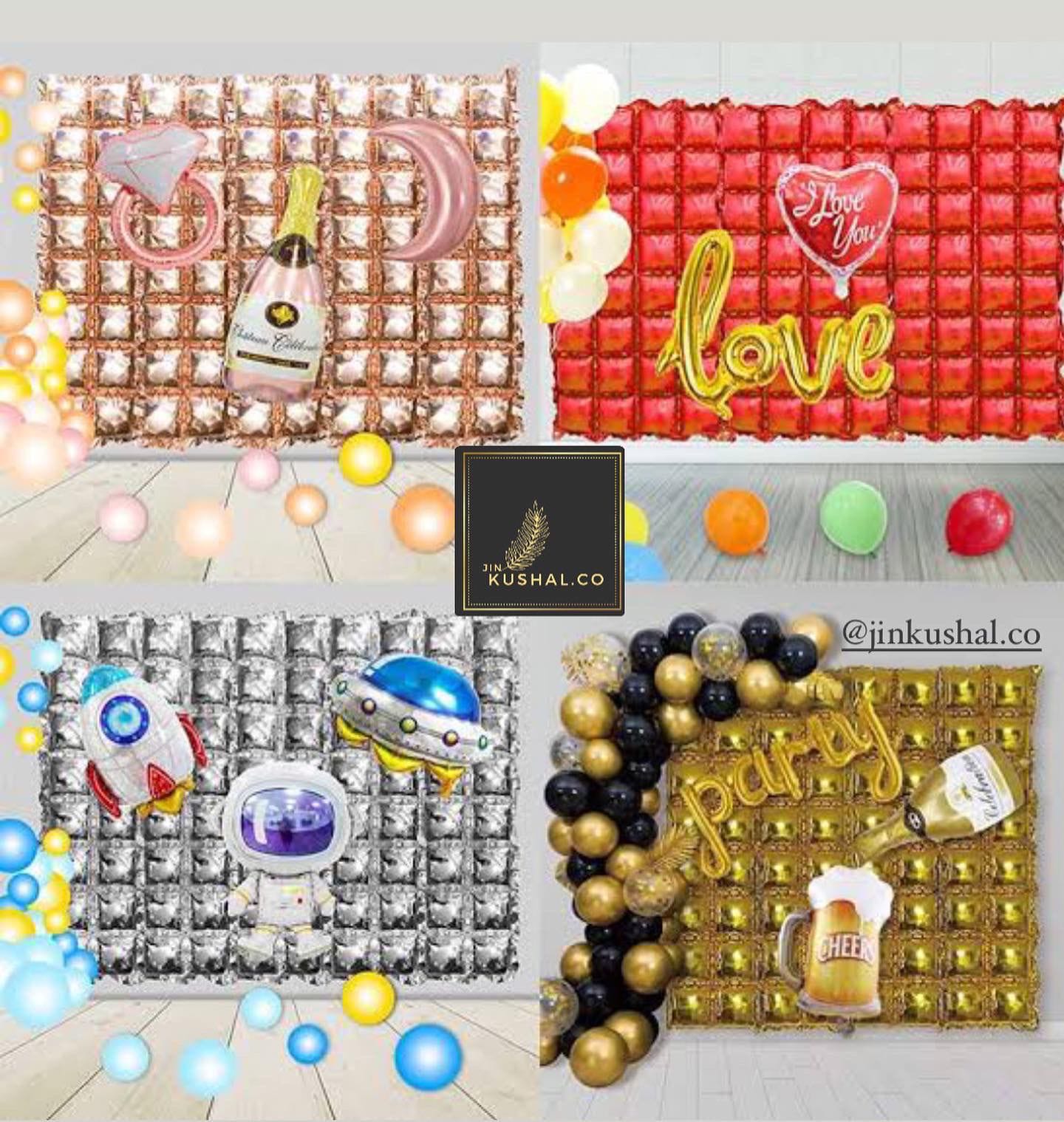 Foil Balloon Backdrop Curtain – Luxury Deco