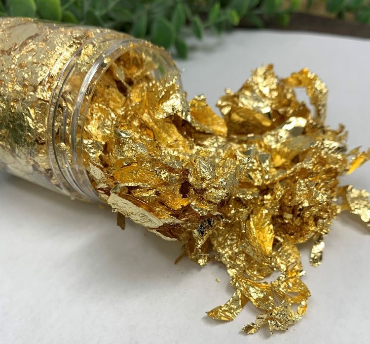 Gold Foil Flakes sheets – Luxury Deco